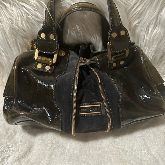 Jimmy Choo | Bags | Jimmy Choo Expandable Marla Sage Green Patent ...